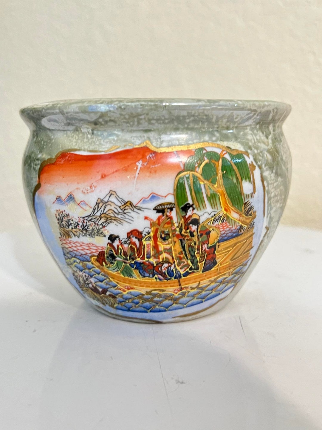 Fishbowl Small Cache Pot. Vintage Chinoiserie. Vintage Home Decor ...