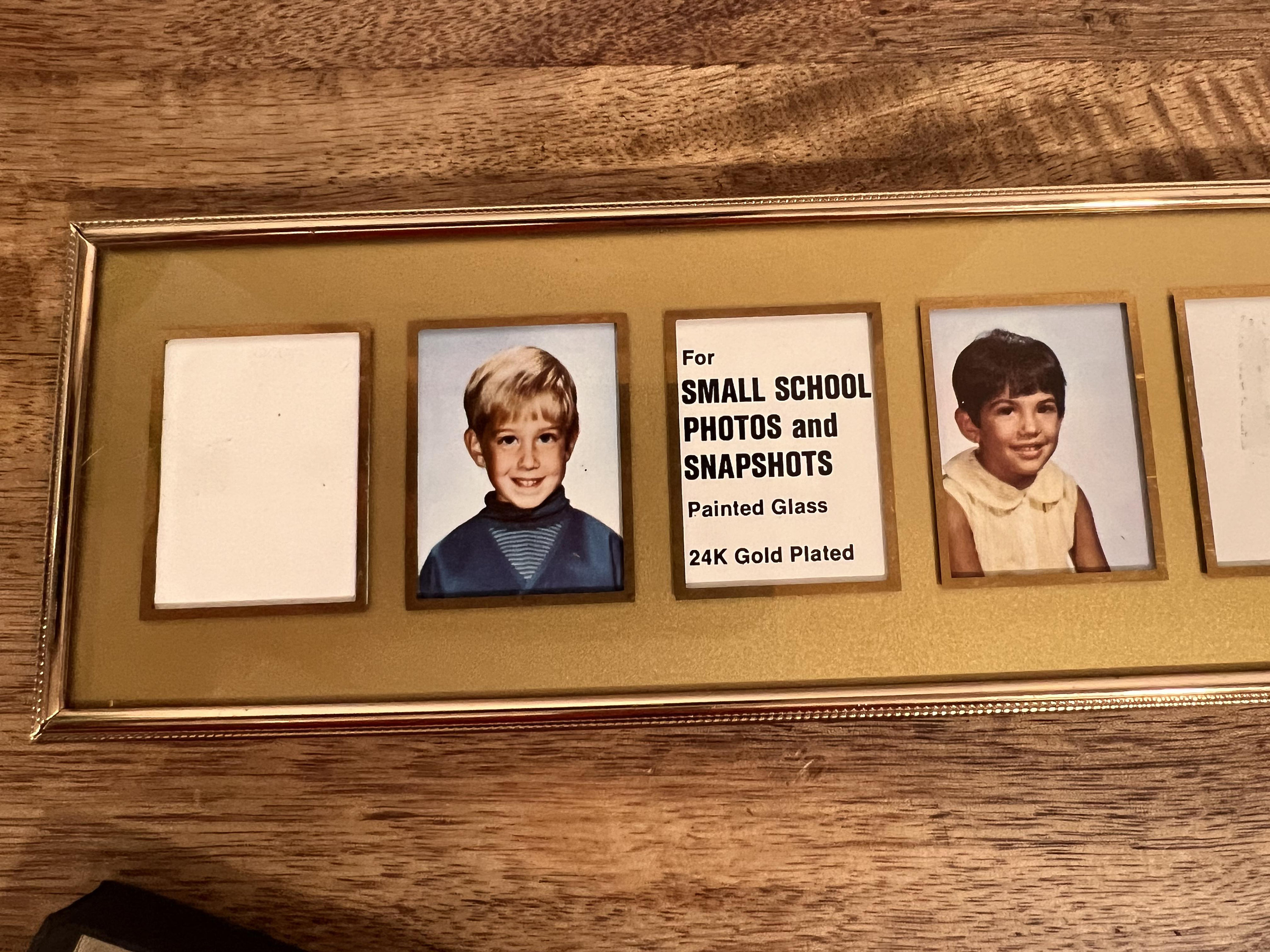 Vintage 24K Gold Plated Photo Frame for Small School Photos - Etsy