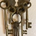 Skeleton Keys on Metal Key Holder.set of Vintage Decorative - Etsy