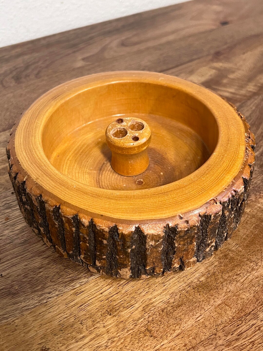 Vintage Rustic Smoky Mountains Wood Log Nut Bowl A 12 0823 - Etsy