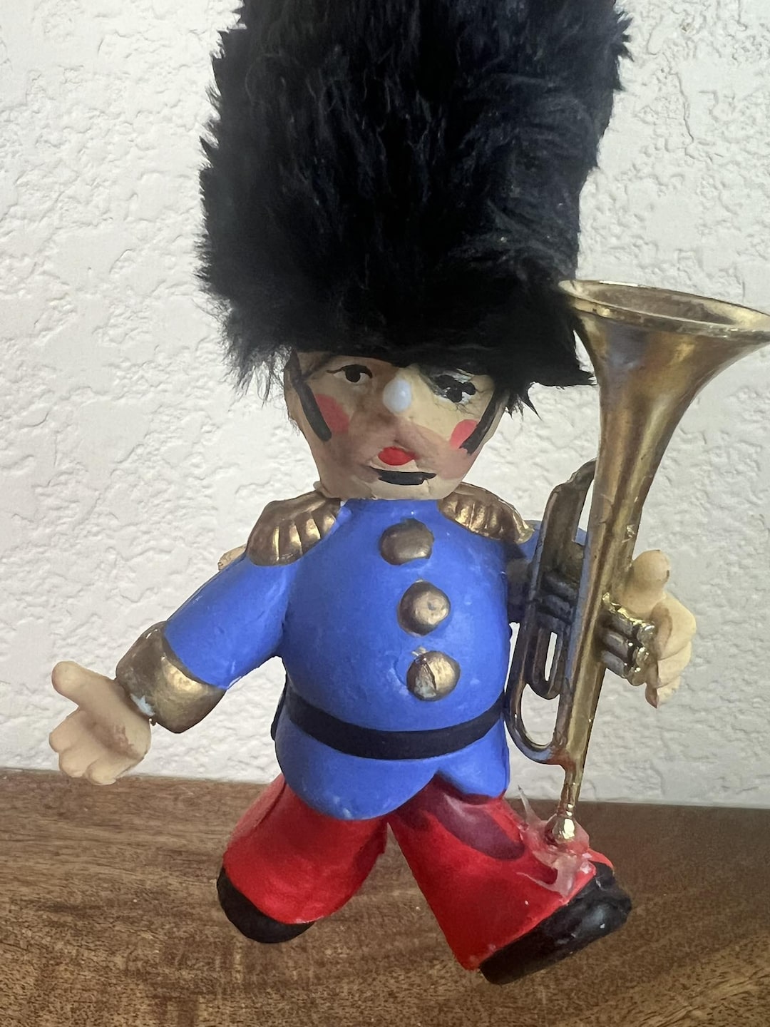 Antique English Royal Guard Soldier With Trumpet Christmas Ornament 5 ...
