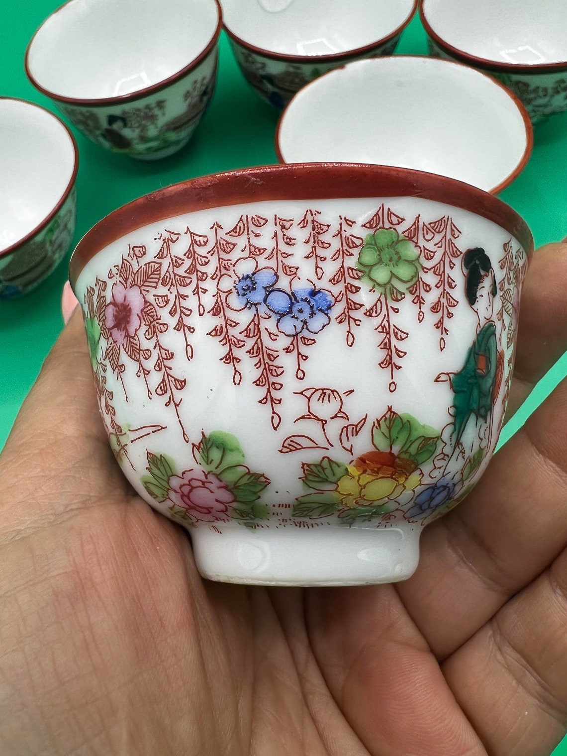 Set of 6 Porcelain Tea Cup or Soy Sous Small Bowl - Etsy
