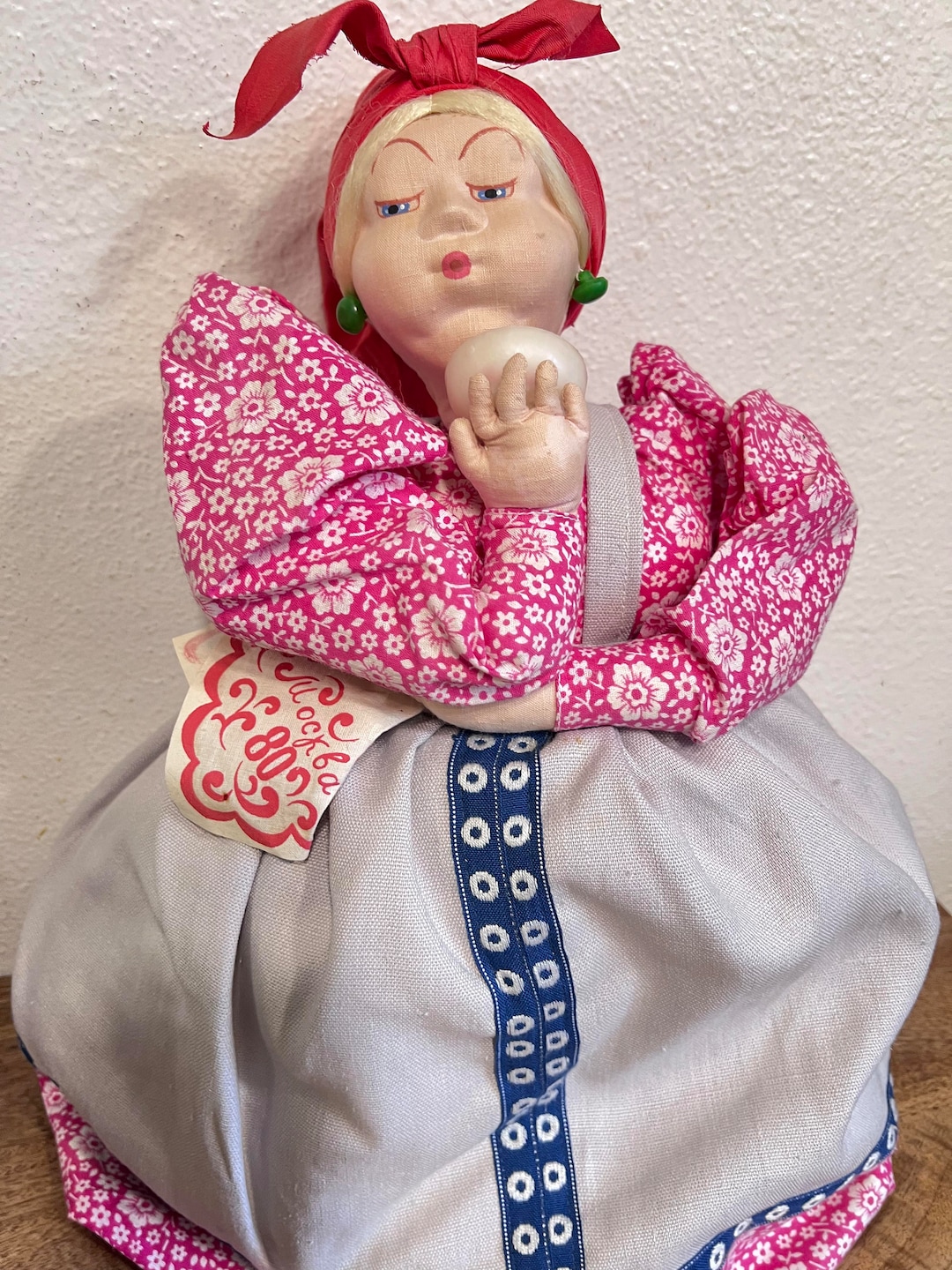 Russian Cloth Tea Cozy Cover 18" Doll ,USSR Moscow the 1980 Summer ...