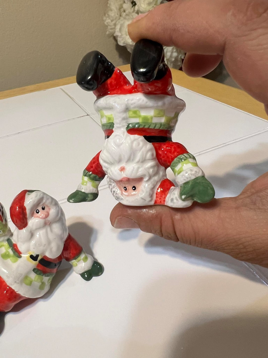 Set of 2 Vintage Fitz and Floyd Tumbling Santa, Holiday Cheer Santa Figurines - Etsy