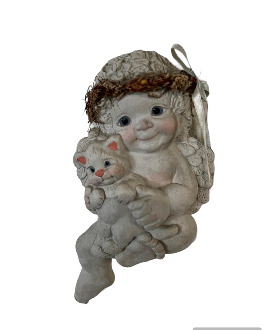 Large Dreamsicles Signed Kristin, 1995 Angel and Kitty 9 1/2 '' Vintage ...