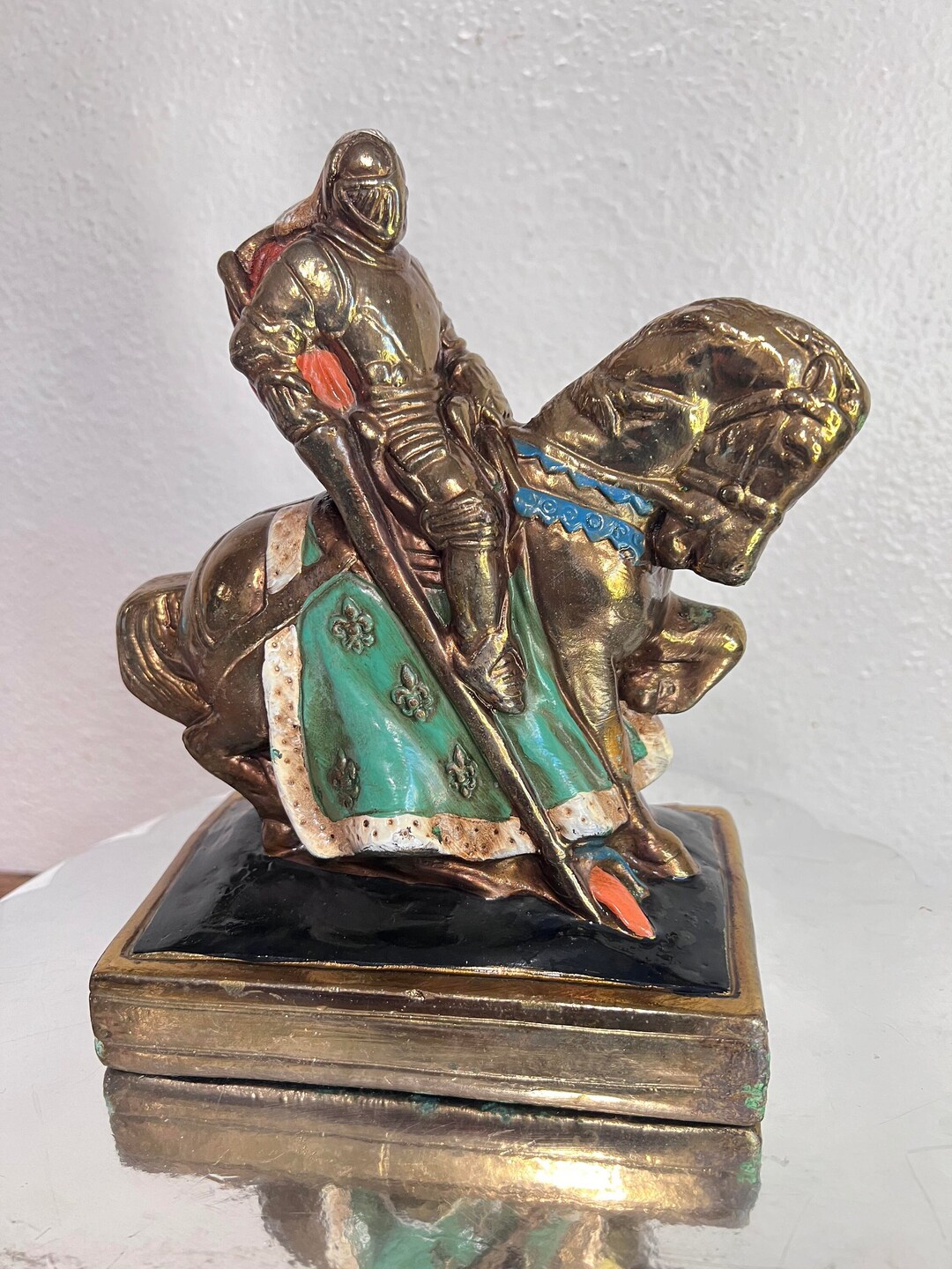 Knights on Horseback Bronze Bookend Statue A1123 - Etsy