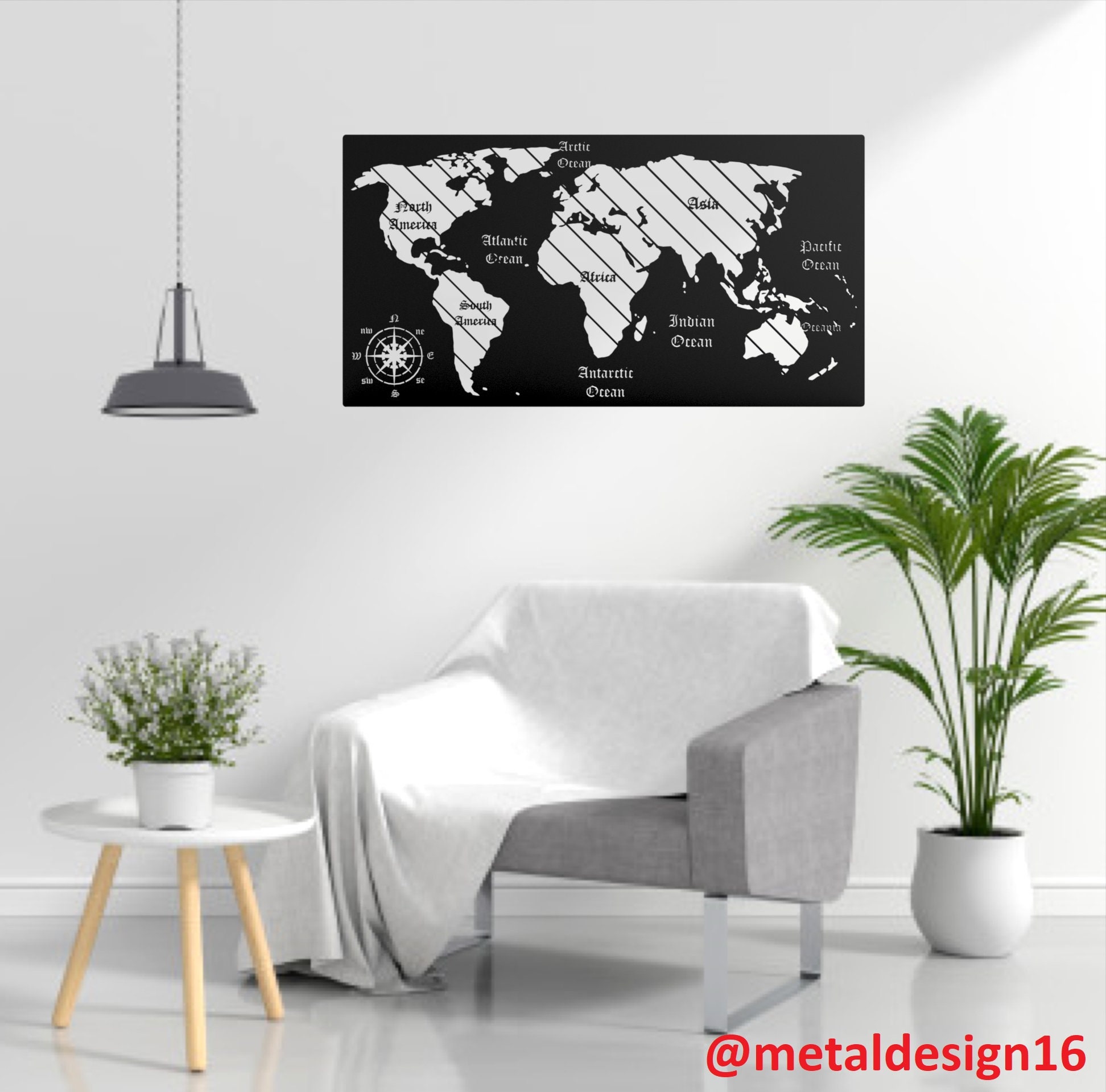 World Map-2 DWG File World Map for Your Wall Decor - Etsy