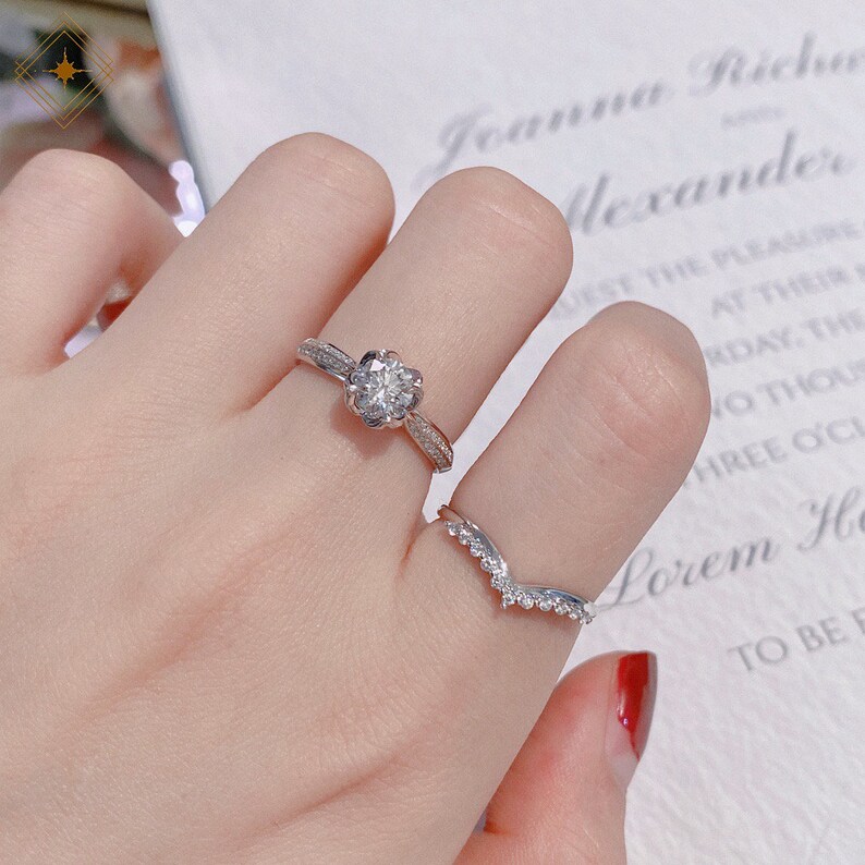 Chevron V Shape Diamond Wedding Band 14k 18k Gold Diamond - Etsy