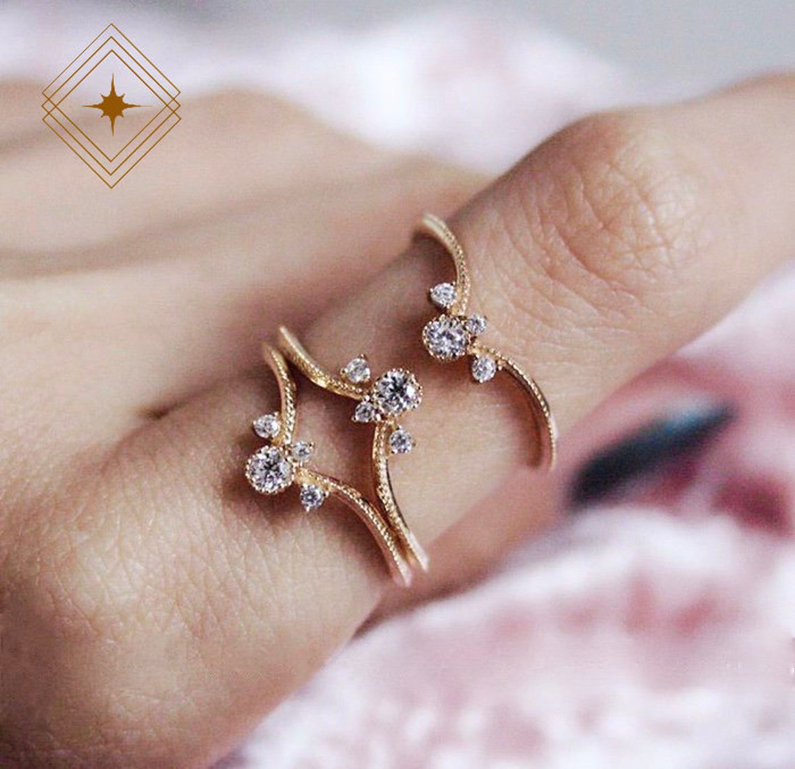 Curved V Shape Pear Diamond Wedding Band, Chevron Wedding Ring ...