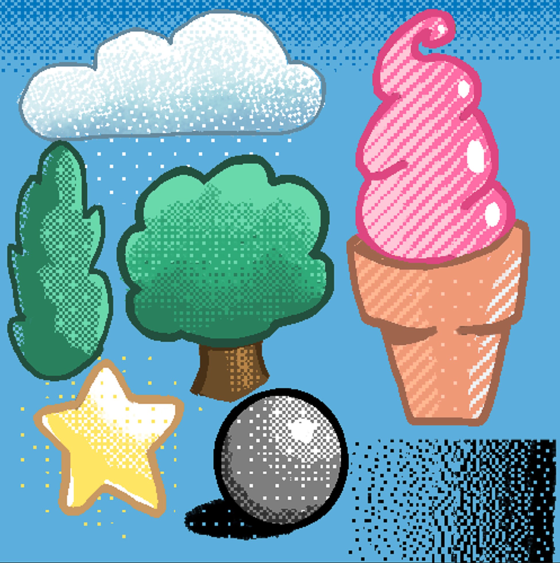 44 Retro Dithering Pixel Art Brushes for Procreate - Etsy Australia