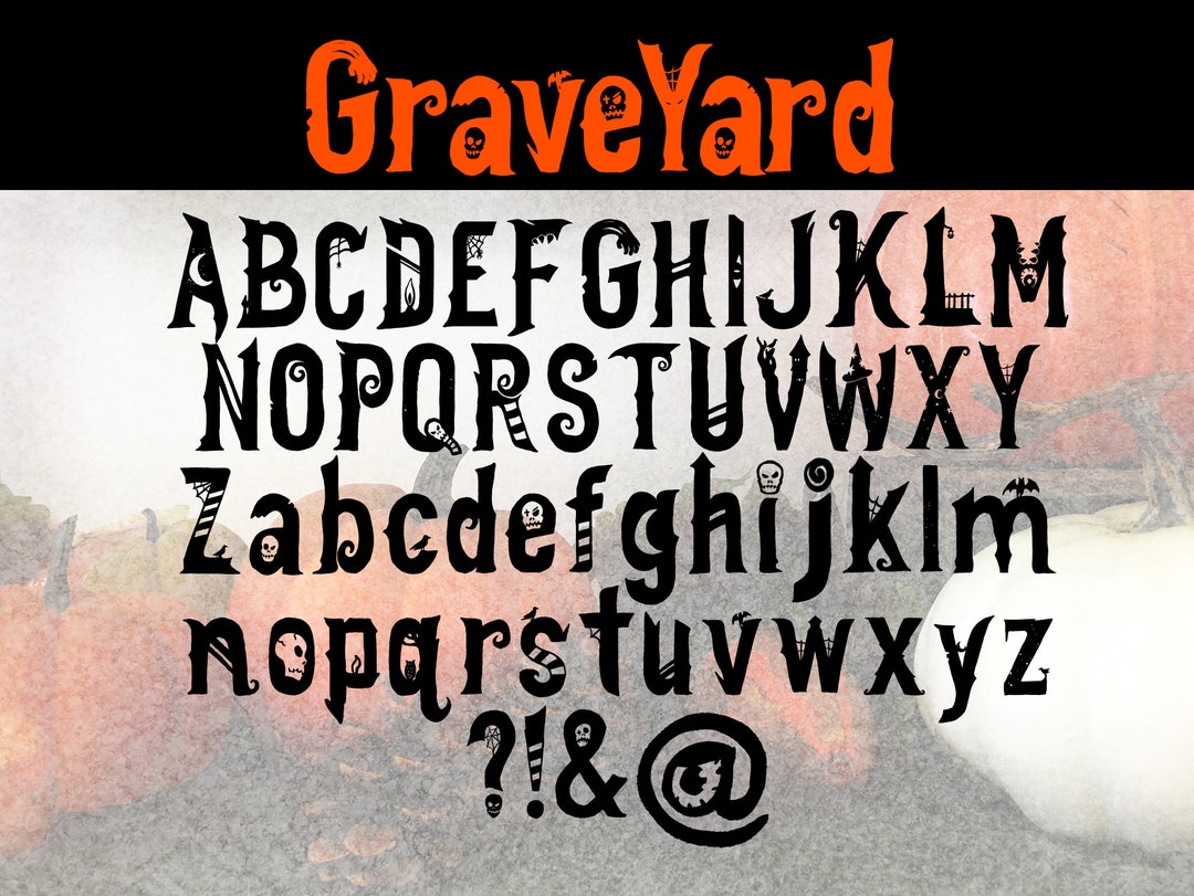 New Font Called: Graveyard - Etsy