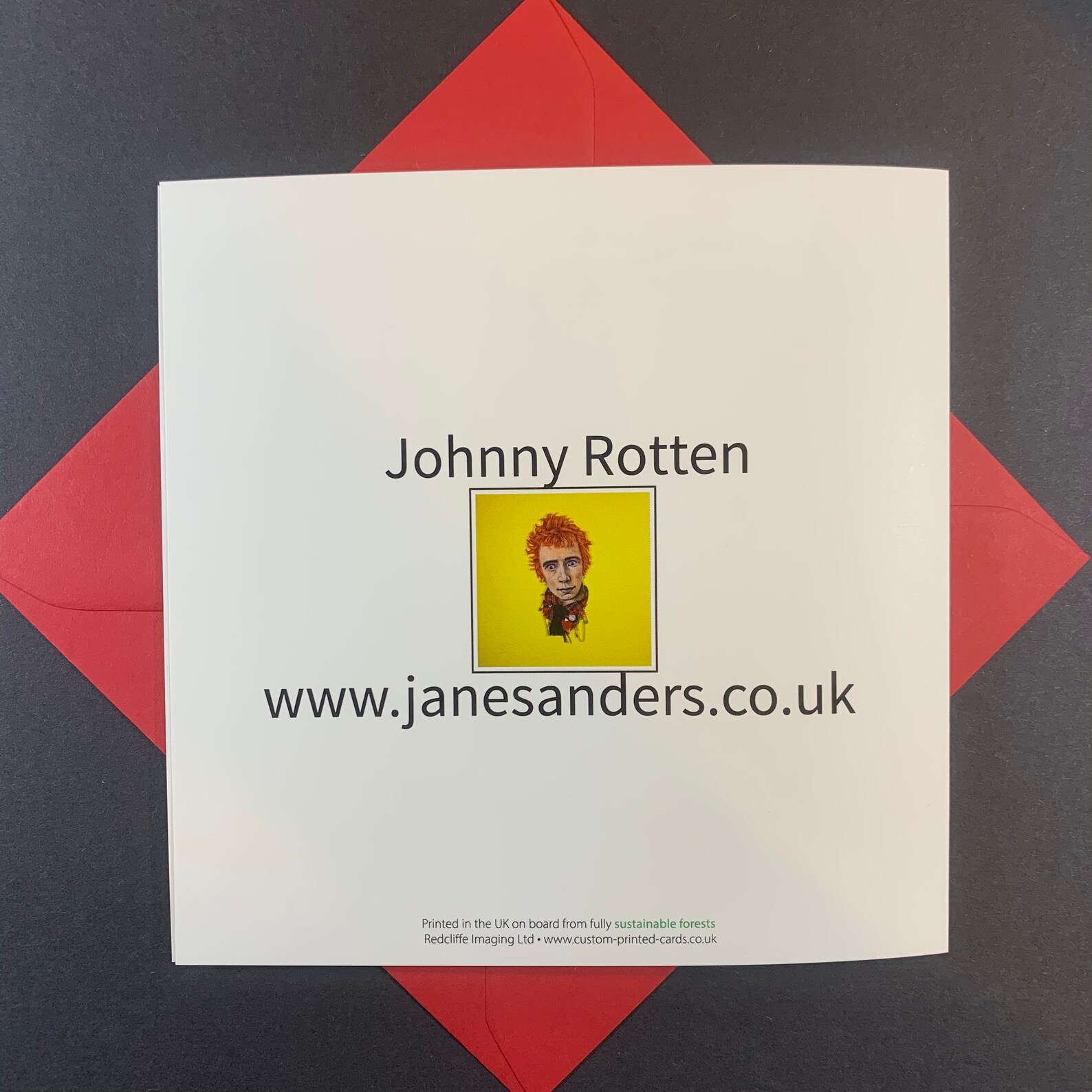 Johnny Rotten Greetings Card - Etsy Singapore
