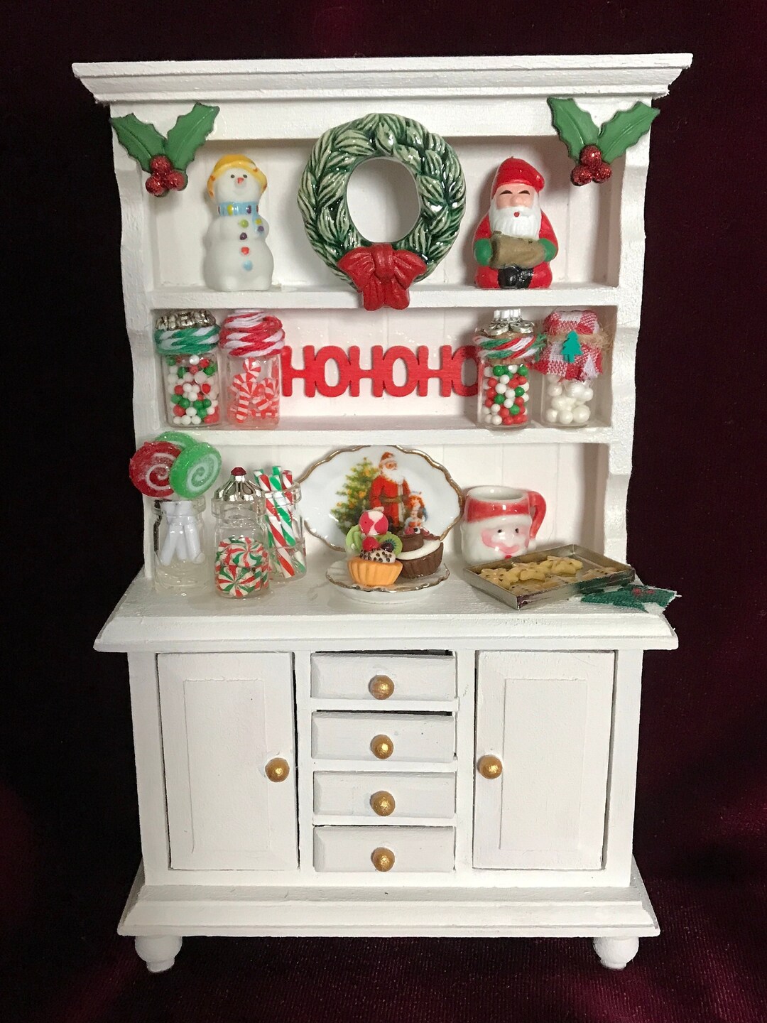 Miniature Christmas Cabinet - Etsy