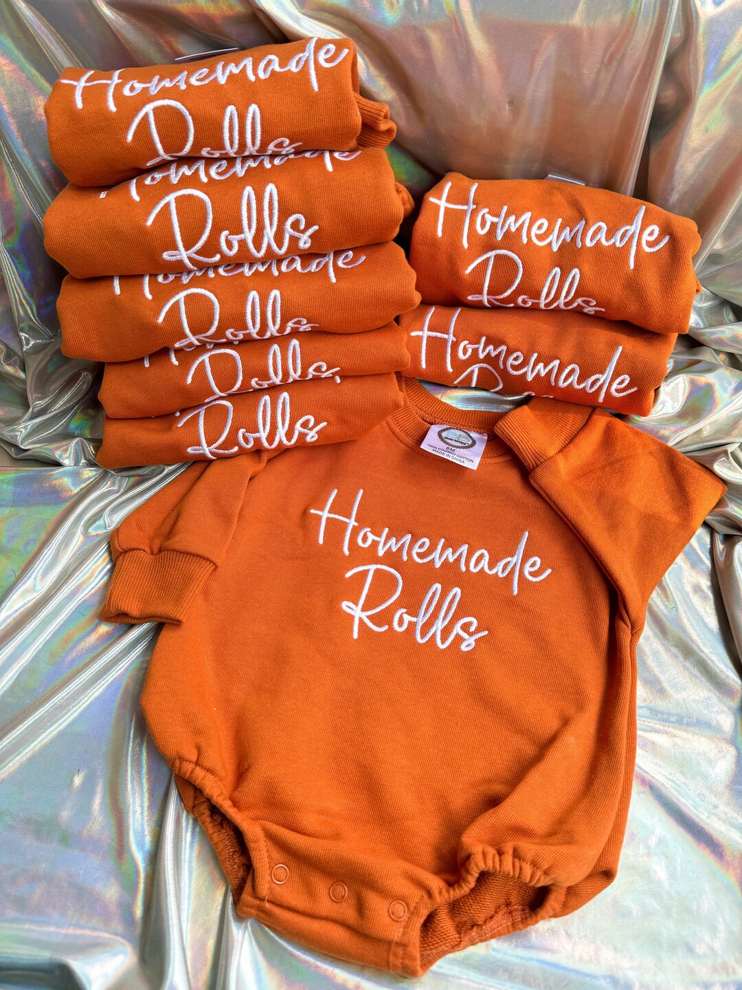 Homemade Rolls Embroidered Baby Bubble Romper Onesie - Etsy