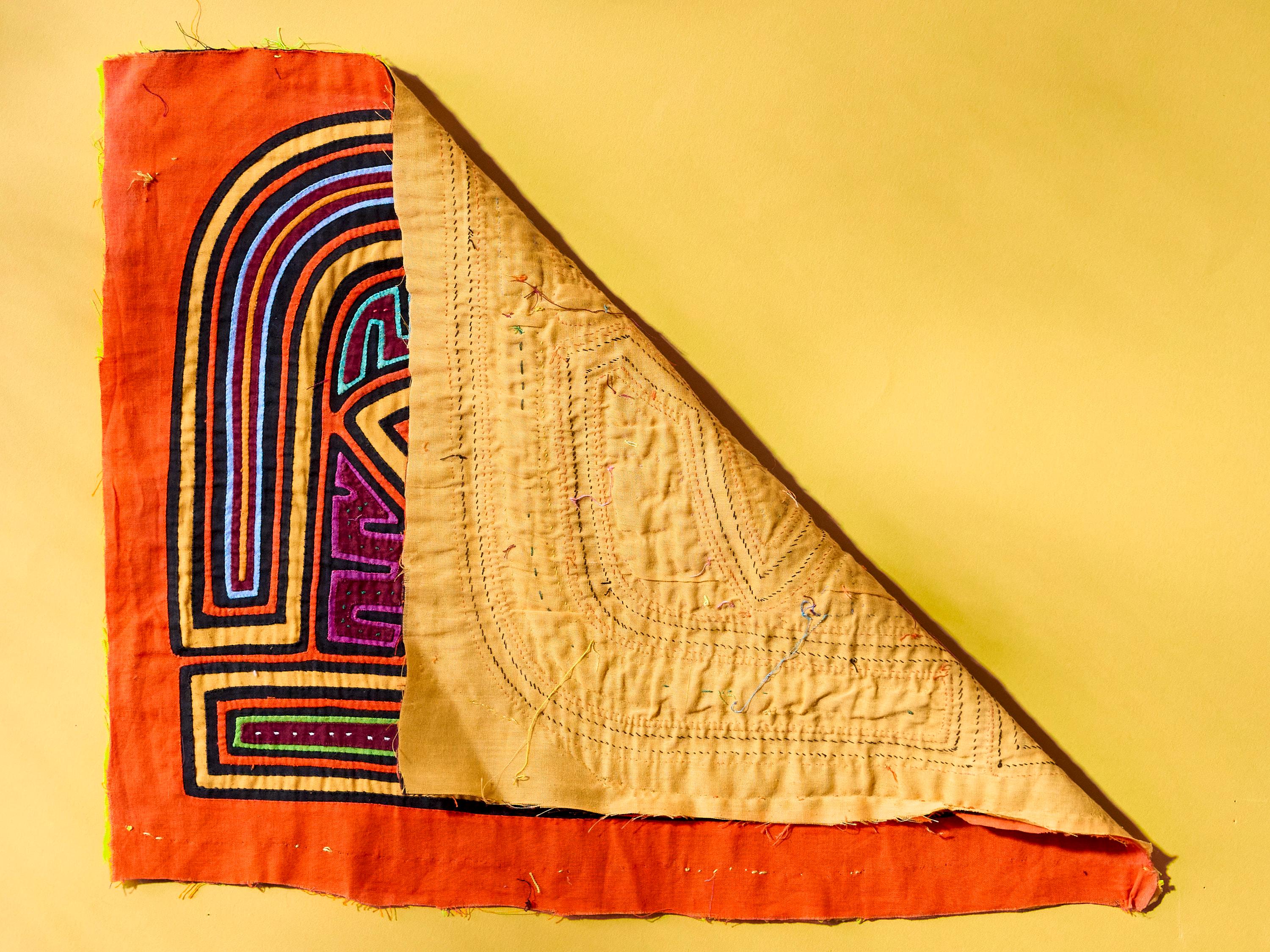 Unframed Handmade Kuna Mola Art - Authentic and Unique Home Decor Piece ...