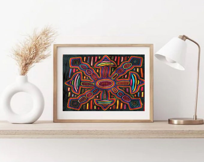 Handmade Kuna Mola Art - Authentic and Unique Home Decor Piece45 - Etsy