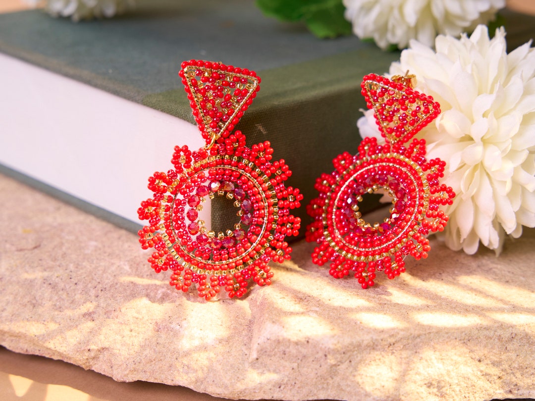 Captivating Colombian Chaquira Bead Earrings: Handcrafted Artistry That ...