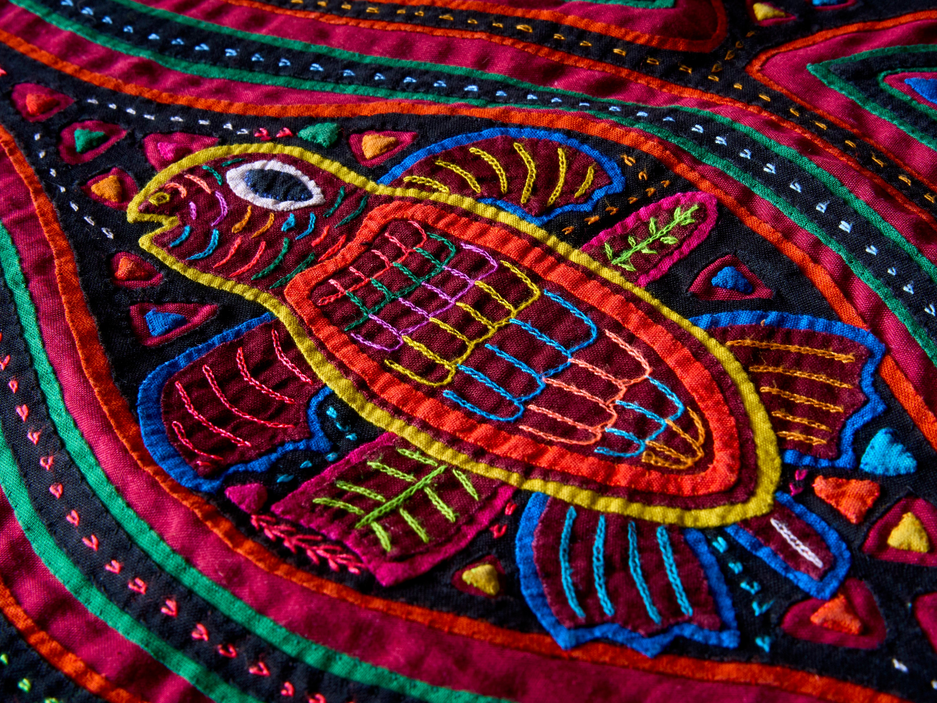 Handmade Kuna Mola Art - Authentic and Unique Home Decor Piece21 - Etsy