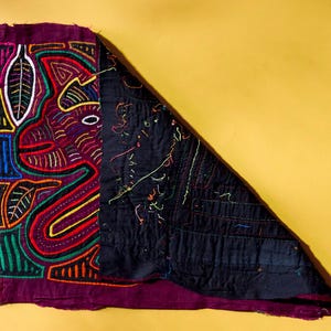 Unframed Handmade Kuna Mola Art - Authentic and Unique Home Decor Piece ...