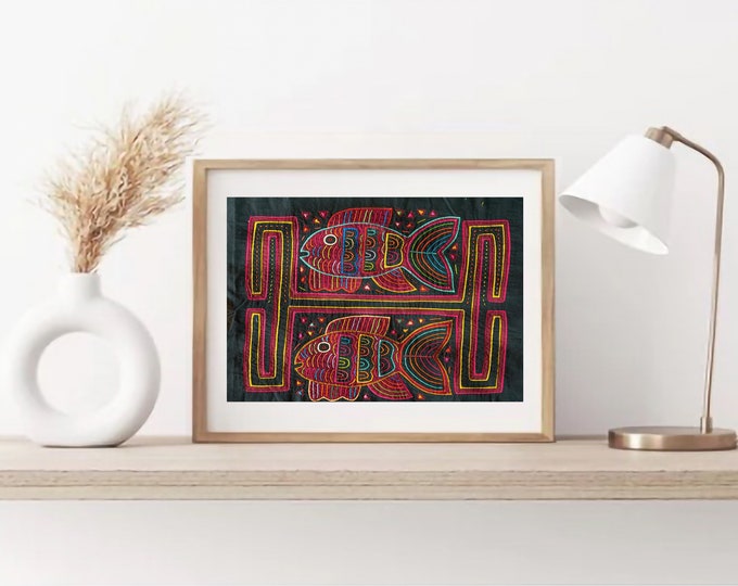 Handmade Kuna Mola Art - Authentic and Unique Home Decor Piece13 - Etsy