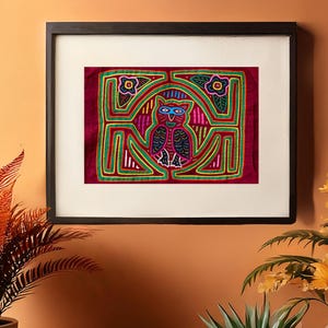 Unframed Handmade Kuna Mola Art Authentic and Unique Home Decor Piece ...
