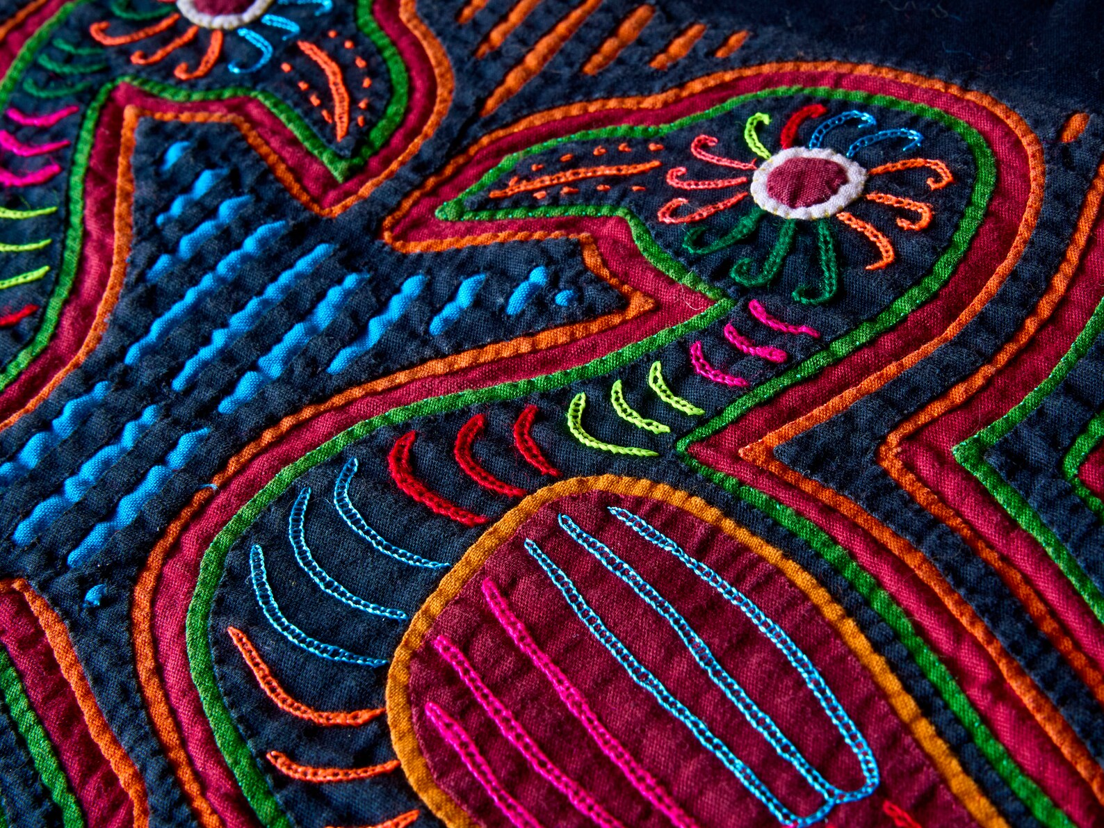 Handmade Kuna Mola Art Authentic and Unique Home Decor Piece41 - Etsy