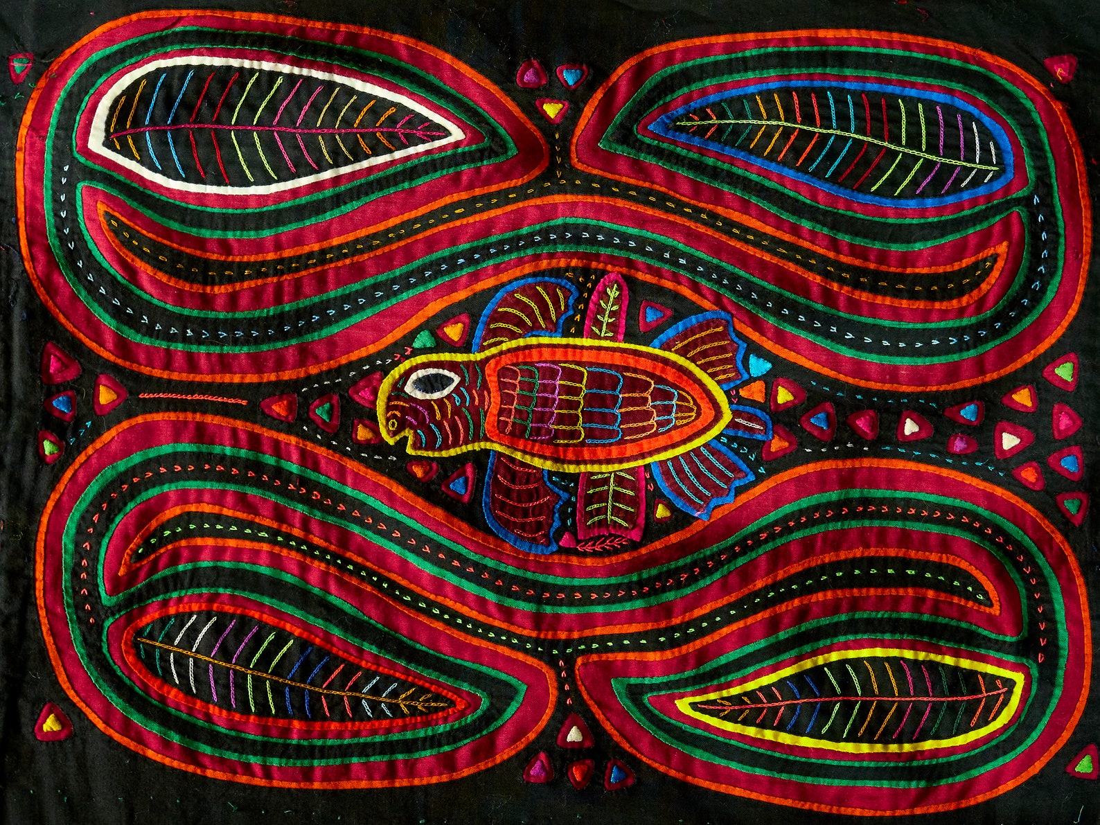 Handmade Kuna Mola Art Authentic and Unique Home Decor Piece21 - Etsy