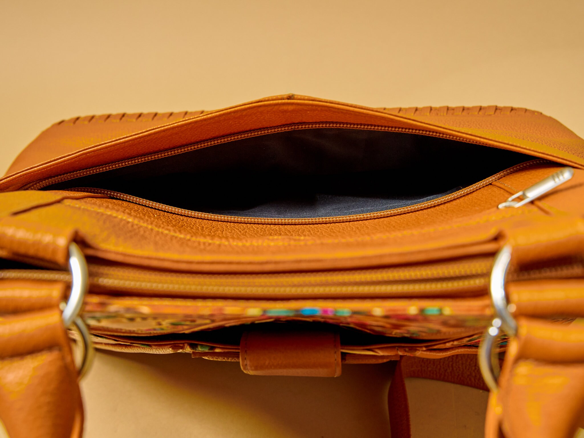 Genuine Leather Purse Meticulously Hand-painted With Vibrant Mandalas ...