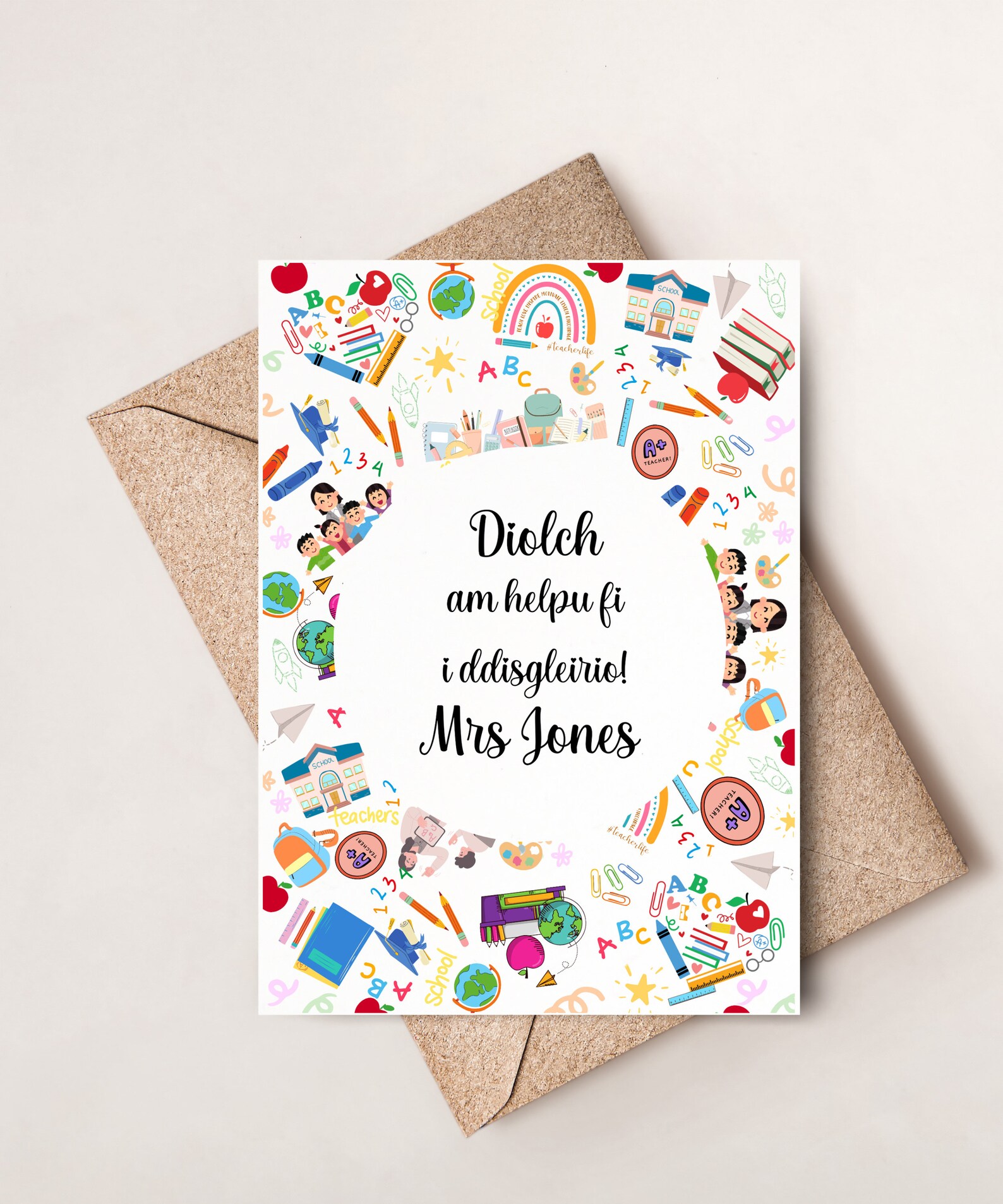 Welsh Teacher Thank You Card, Diolch Am Helpu Fi I Ddisgleirio, Thank ...