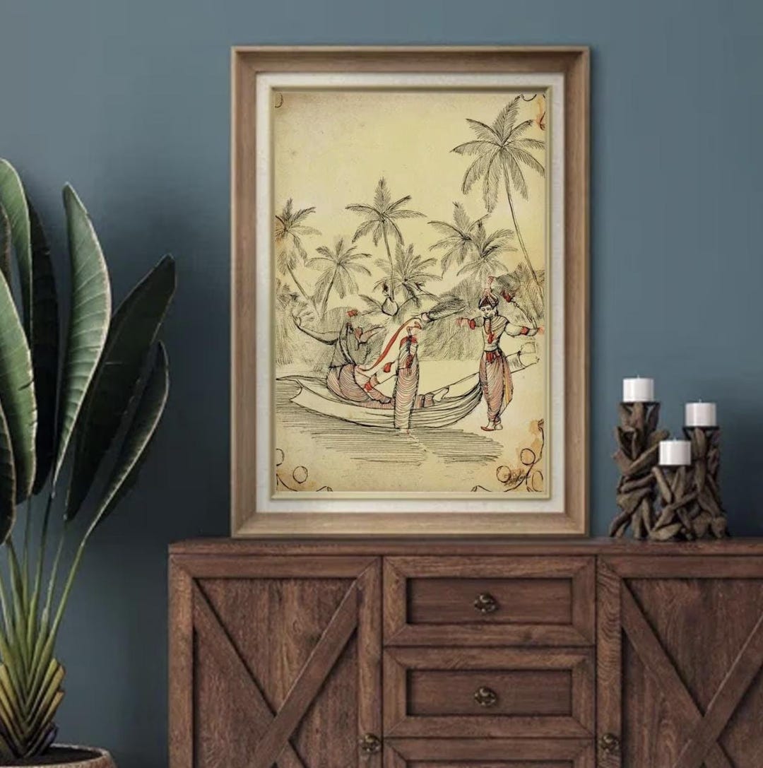 Indian Folk Art, Kerala, Desi Punjabi Mughal Art, Royalty Indian ...