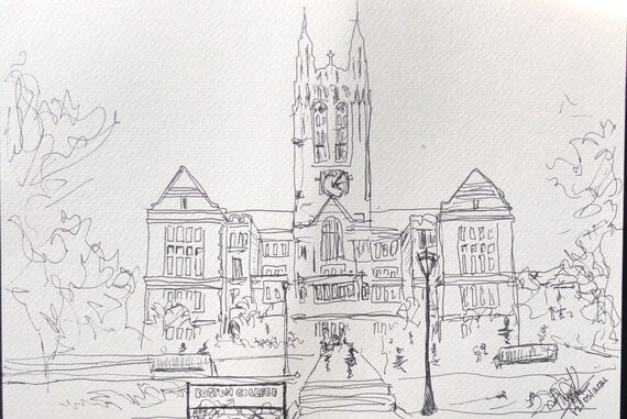 College Campus Sketch