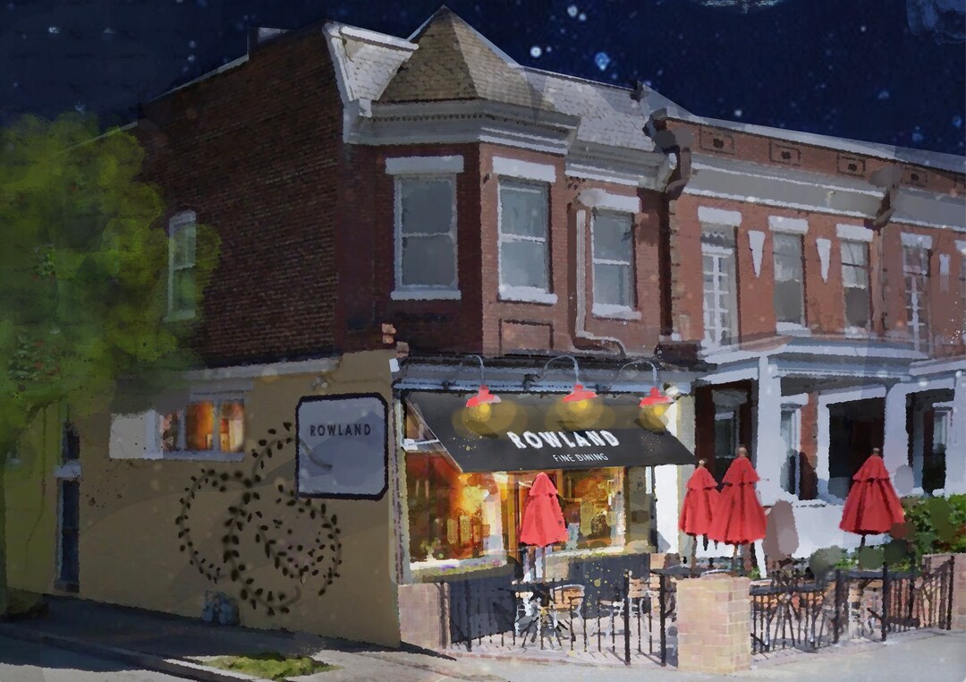 Rowland Fine Dining Restaurant Richmond VA (watercolor). Unique Gift ...