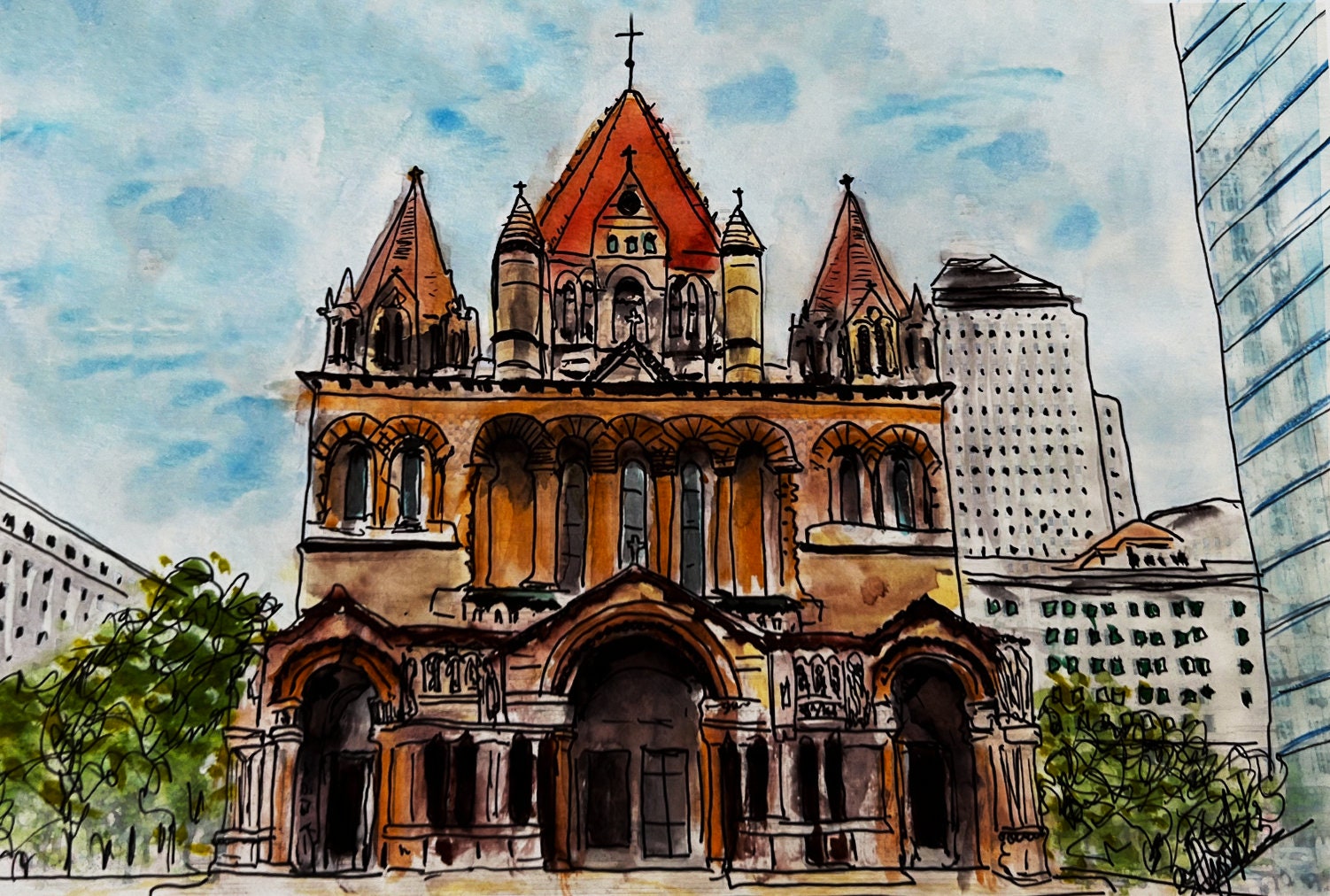 Church Color Drawing