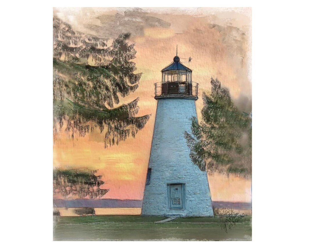 Historic Concord Point Light House at Sunset - DC, Maryland, Virginia ...