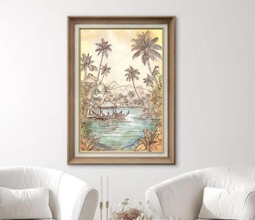 Indian Folk Art, Kerala Houseboat Gods Own Country, Royalty Indian ...