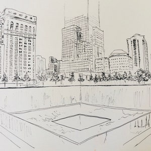 Never Forget- 9/11 Memorial New York City Skyline (patriotic Ink ...