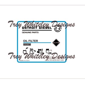 Detroit Diesel Oil Filter SVG/PNG - Etsy