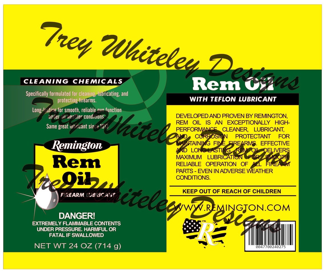 Rem Oil Gun Lube Label - Etsy