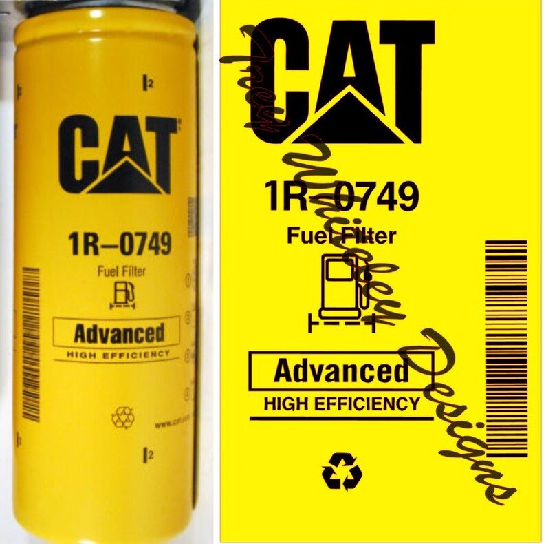 Caterpillar Fuel Filter Label SVG | Etsy