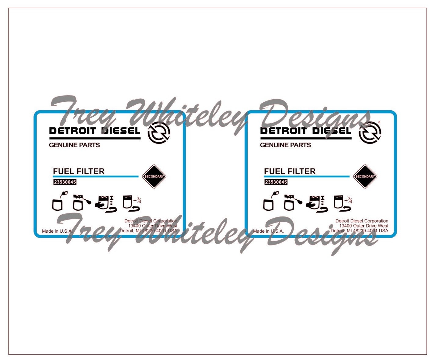 Detroit Diesel Fuel Filter PNG/SVG - Etsy