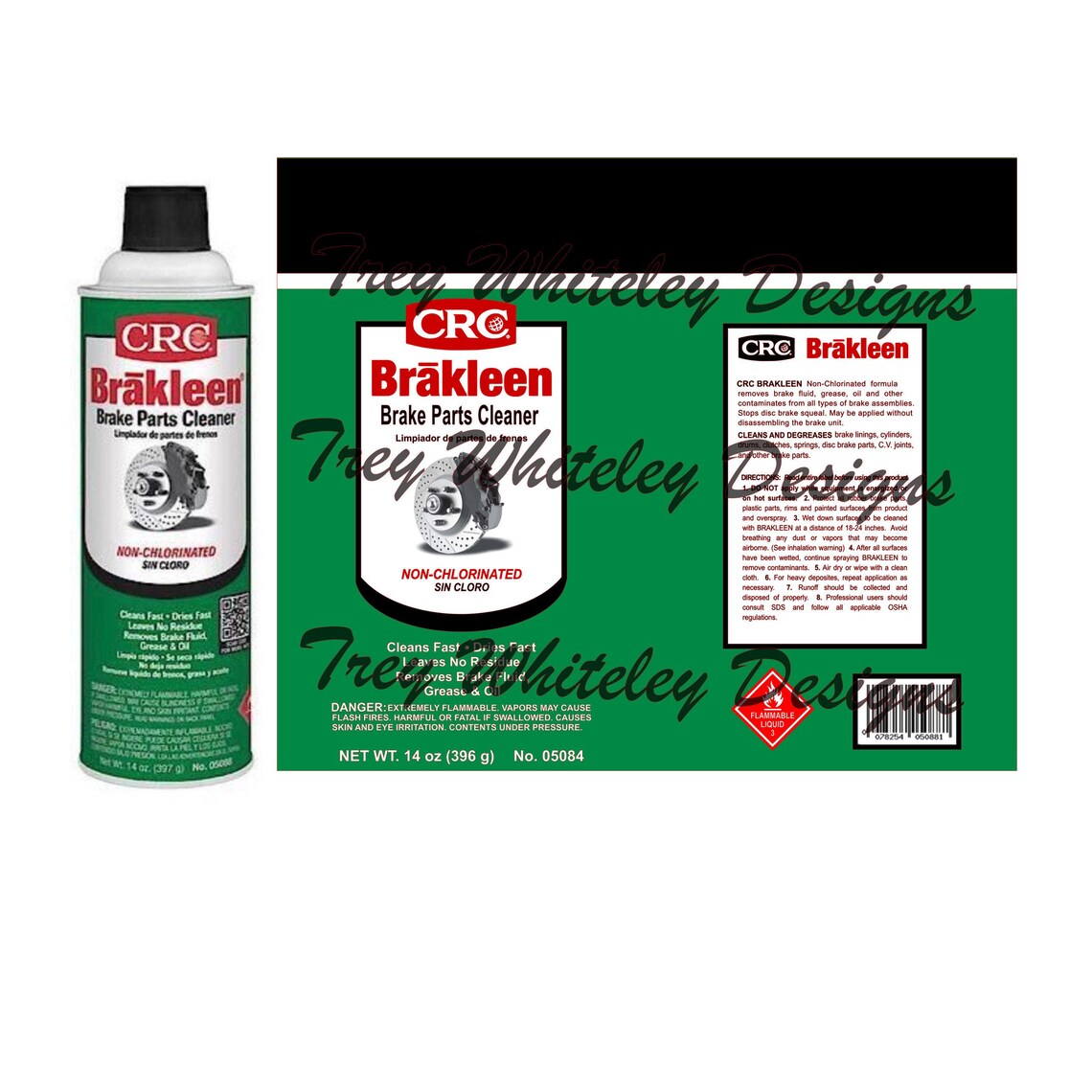 Brakleen Brake Cleaner Label SVG/PNG - Etsy