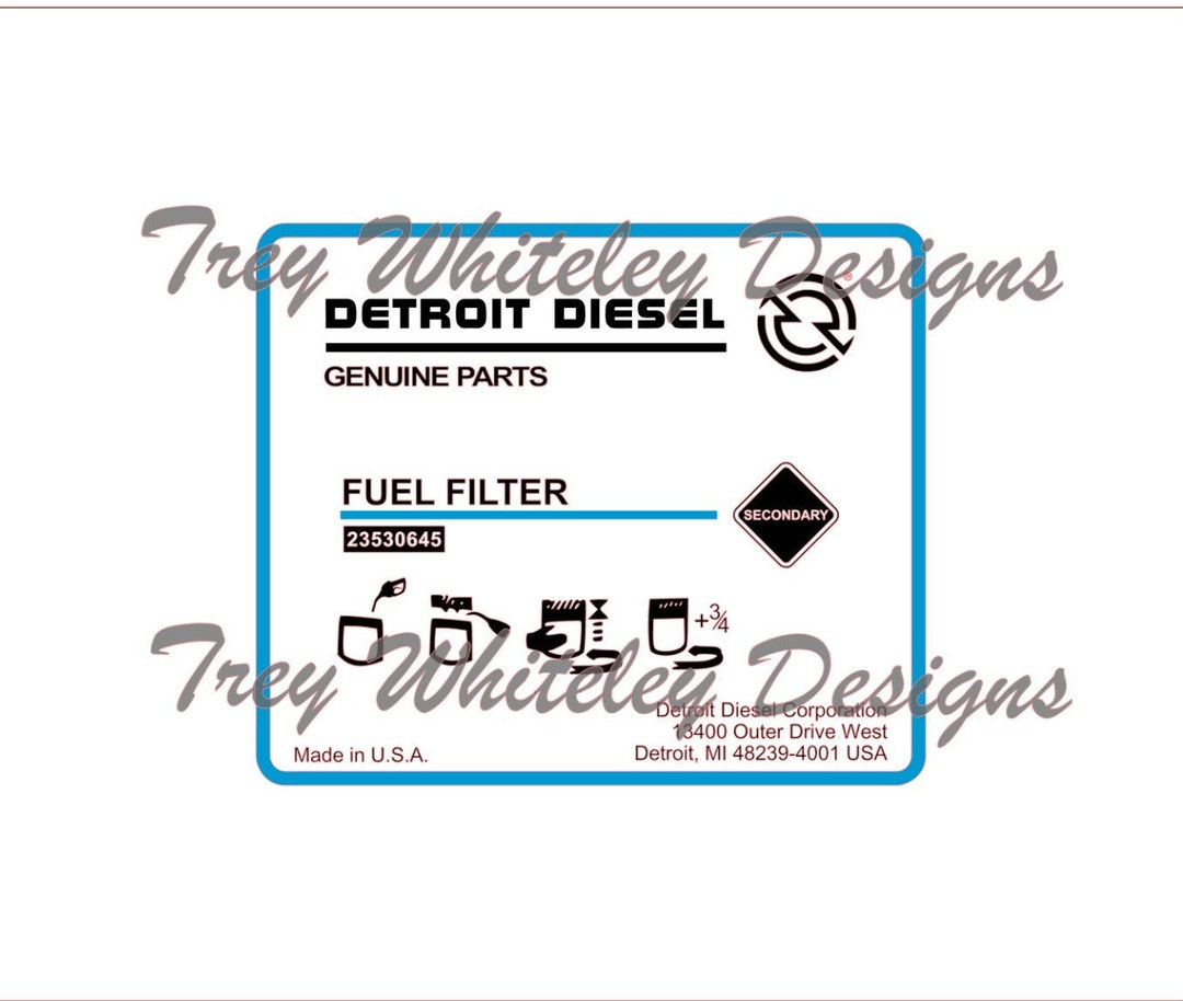 Detroit Diesel Fuel Filter PNG/SVG - Etsy