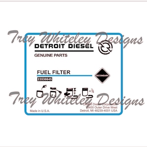 Detroit Diesel Fuel Filter PNG/SVG - Etsy