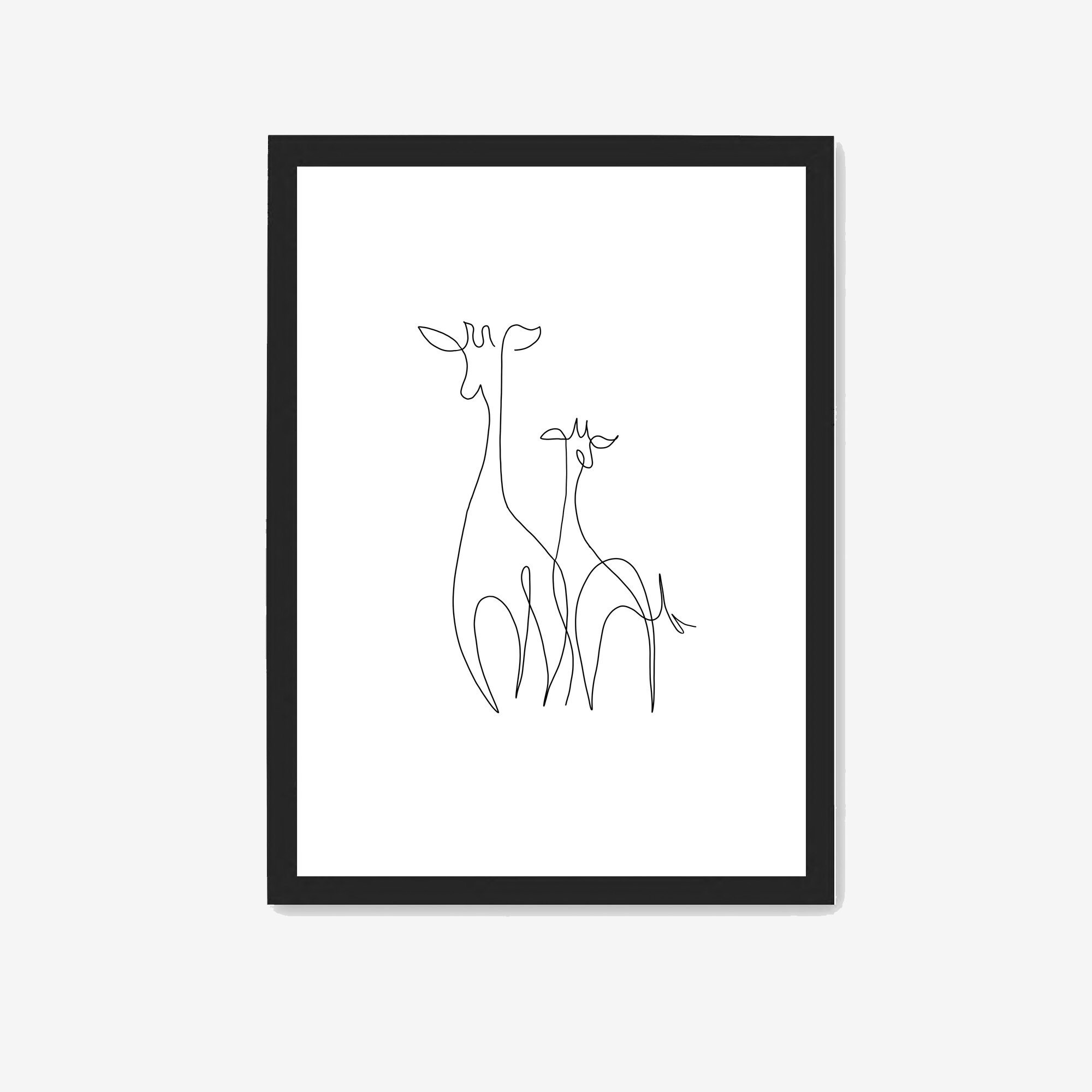 Minimalist Line Drawing Giraffe Line Art, Wall Decor, Line Drawing,line ...