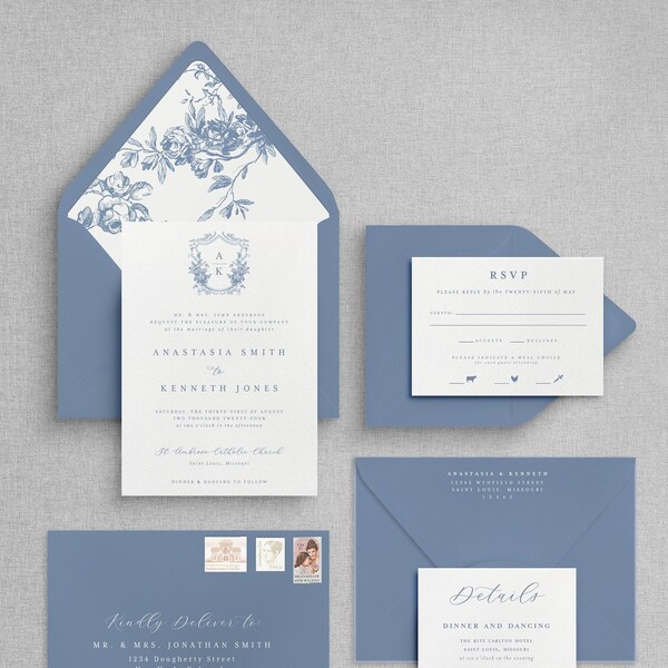 Blue Envelope - Etsy