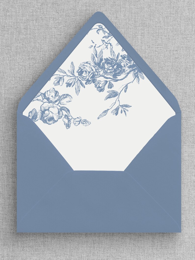 Classic Blue Wedding Invitation Elegant Timeless Invitation Suite ...