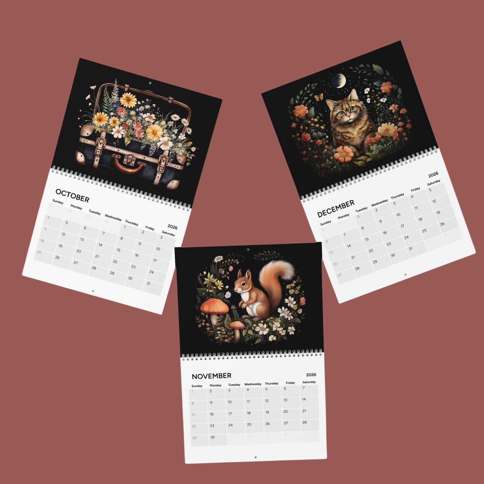 2026 Cottagecore Wall Calendar, Vintage Style Gift for Her, Romantic ...