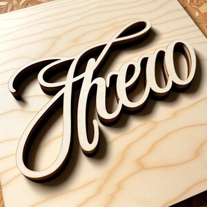 Custom 11'' Wooden Name Sign - DIY Ready or Painted - Live Font Preview ...