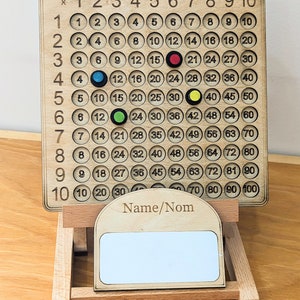 Interactive Wooden Multiplication Table Set: Engaging Learning Tool for ...