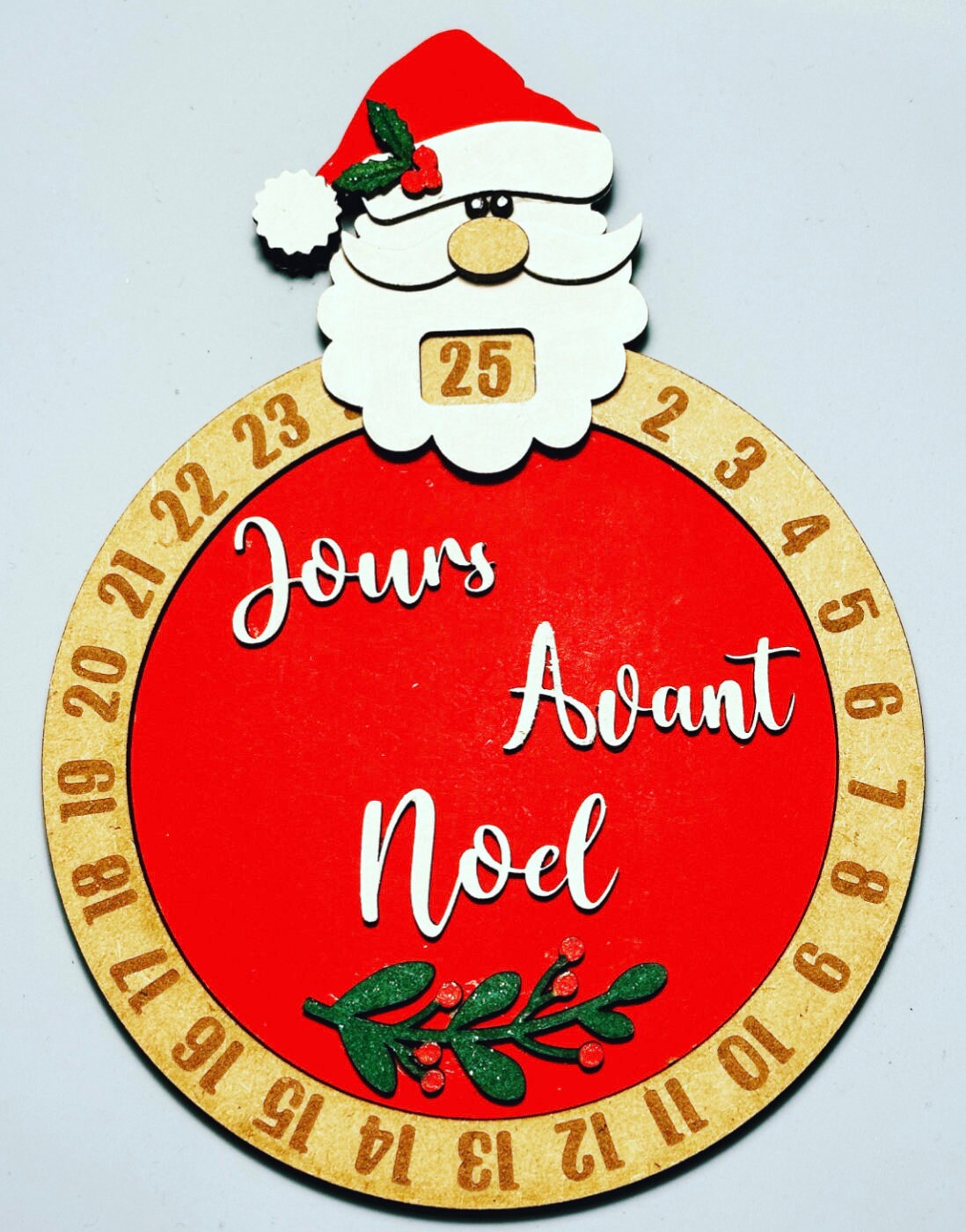 Handcrafted Wooden Christmas Countdown Sign With Rotating - Etsy